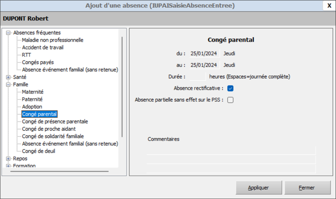 . FAQ Absence (hors maladie et CP) – Silae Paie