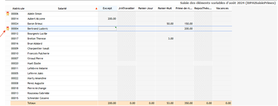 Saisie des variables : Espace administrateur – My Silae